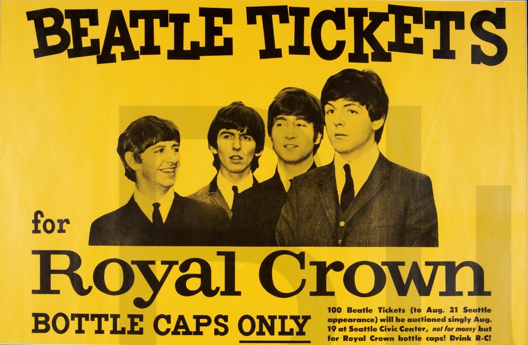 The Beatles Seattle Civic Center Royal Crown Promotional Advertising ...