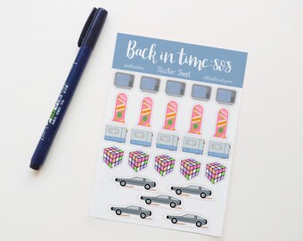 Back in Time 80s Sticker Pack 5 Stickers / Biodegradable Eco - Etsy UK