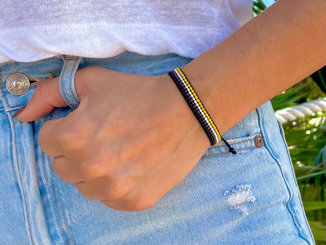 Nonbinary Bracelet, Nonbinary Pride Flag, Pride Bracelet, Gender Queer ...