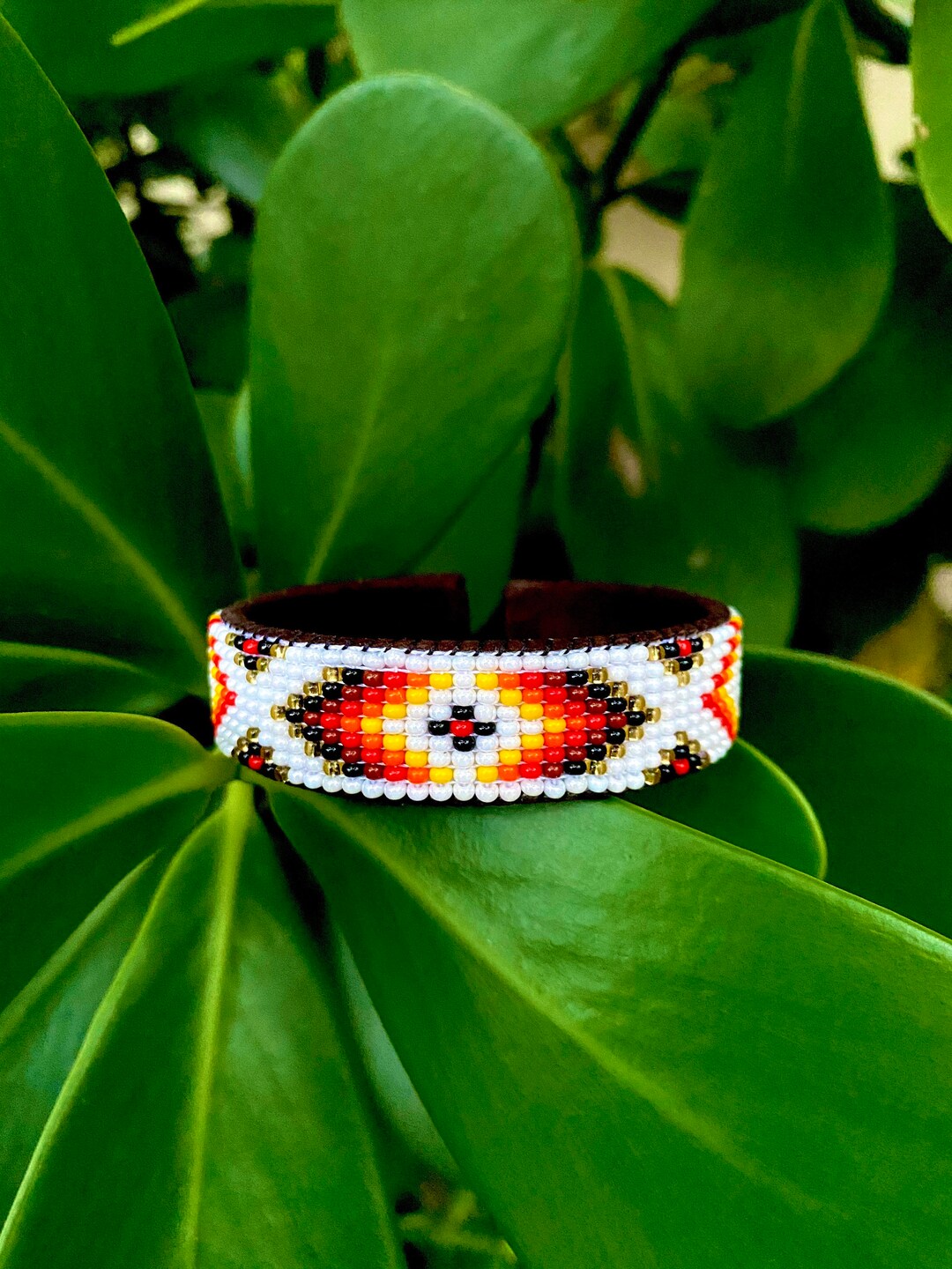 Handmade Native Inspired Beaded Cuff Bracelet, Authentic Jewelry ...