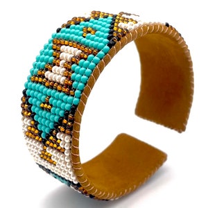 Turquoise Native Cuff Bracelet, Handmade by Indigenous Mayan Women ...