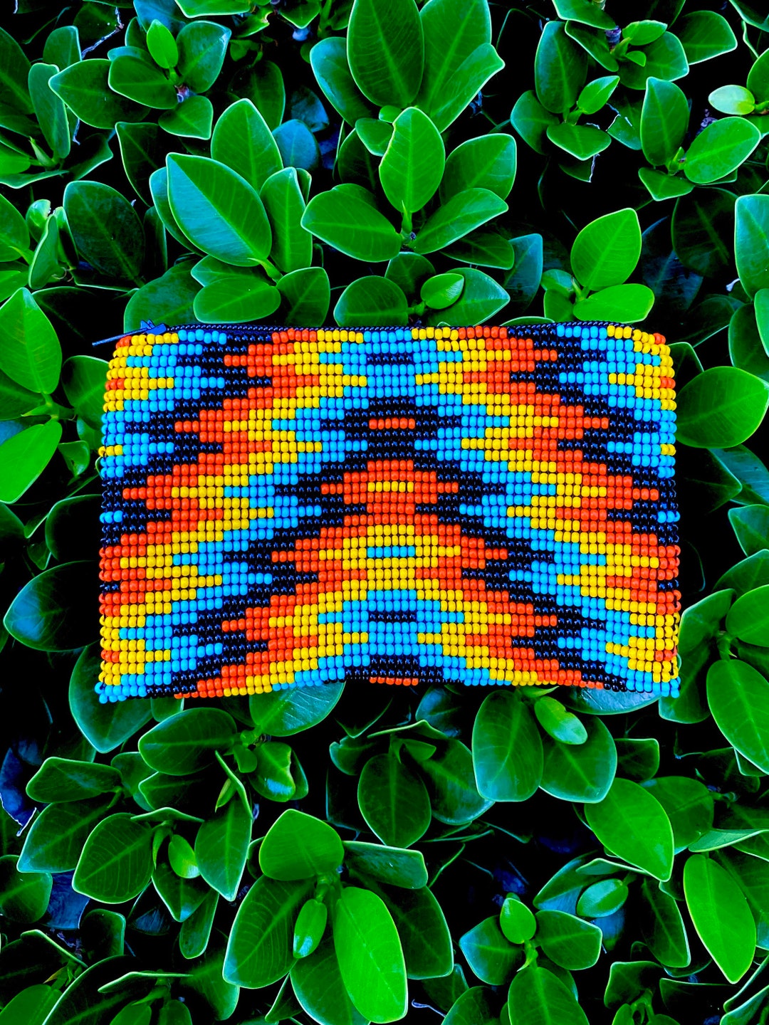 Handmade Aztec Seed Bead Pouch: Colorful Small Wallet, Change Purse - Etsy