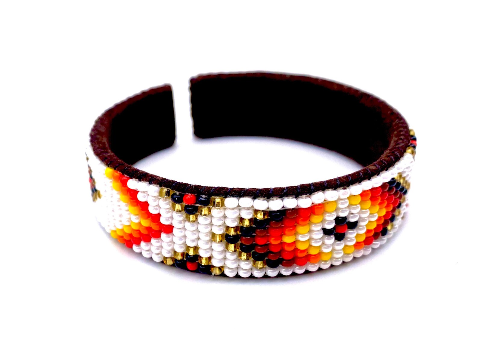 Handmade Native Inspired Beaded Cuff Bracelet, Authentic Jewelry ...