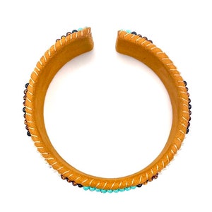 Turquoise Native Cuff Bracelet, Handmade by Indigenous Mayan Women ...