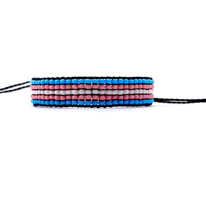 Trans Bracelet, Trans Pride Flag, Transgender Jewelry, LGBTQ Beaded ...