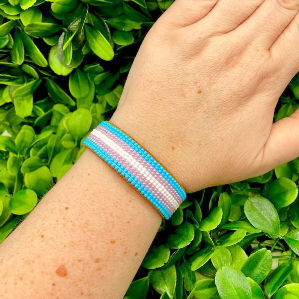 Trans Pride Flag Bracelet - Etsy