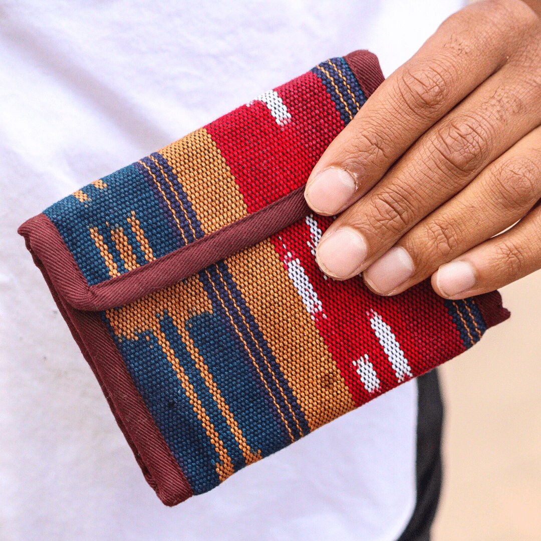 Cotton Billfold Wallet | Handwoven Guatemalan Fabric Card and Money ...