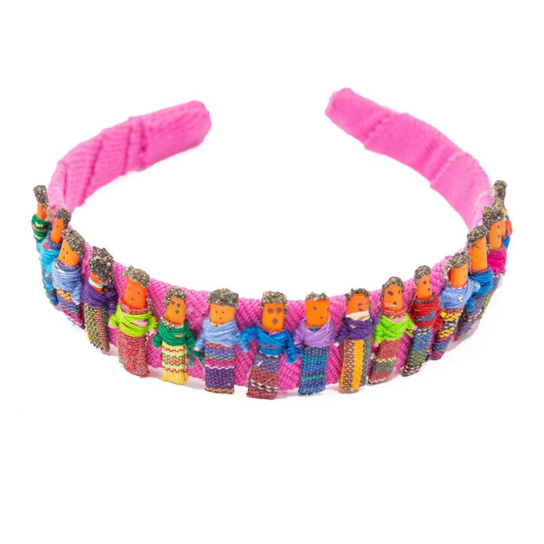 Guatemalan Worry Doll Head Band, Mayan Dolls to Speak Worries To - Etsy