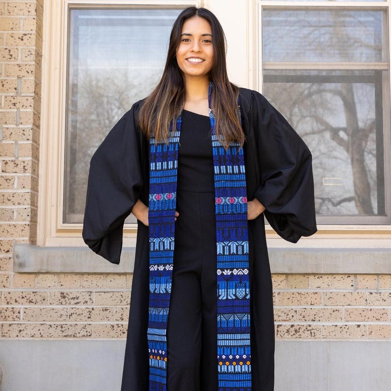 Green Brocaded Guatemala Stole | Mexican Graduation Sash or Clerical ...