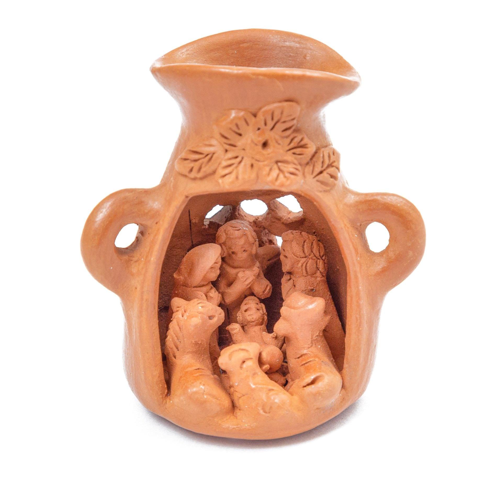 Handmade Vessel Terracotta Nativity Set – Unique Mini Nativity Scene ...