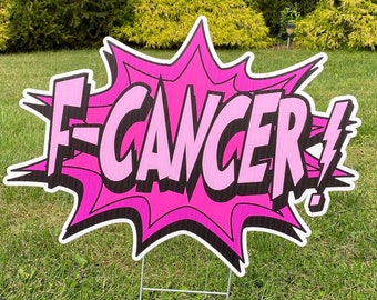 Lawn Sign - Fight Against Breast Cancer - Etsy