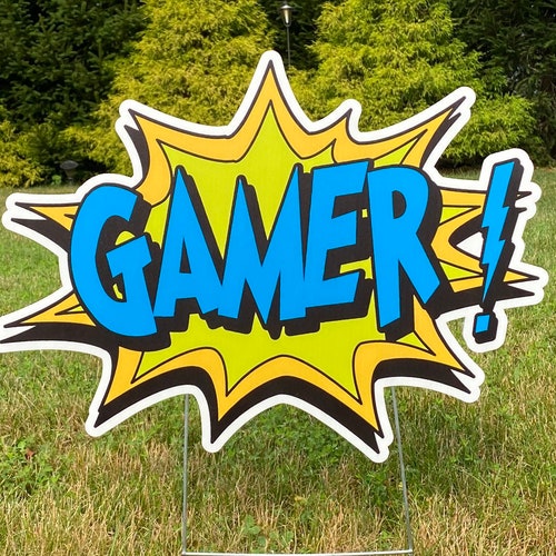 Lawn Sign Gamer - Etsy