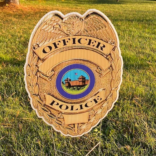 Lawn Sign Police | Etsy