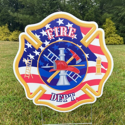 Lawn Sign Fire Department - Etsy