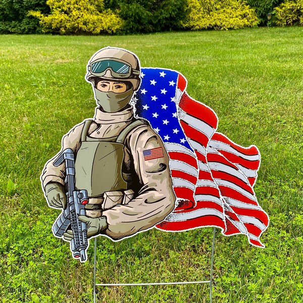 Soldier Yard Sign - Etsy