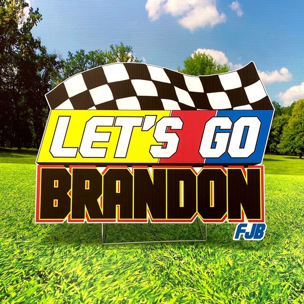 Lets Go Brandon Yard Sign - Etsy