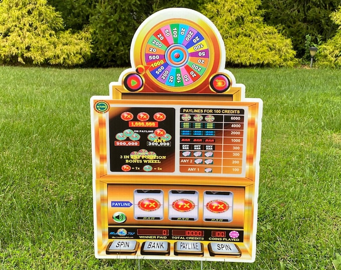 Lawn Sign Slot Machine | Etsy