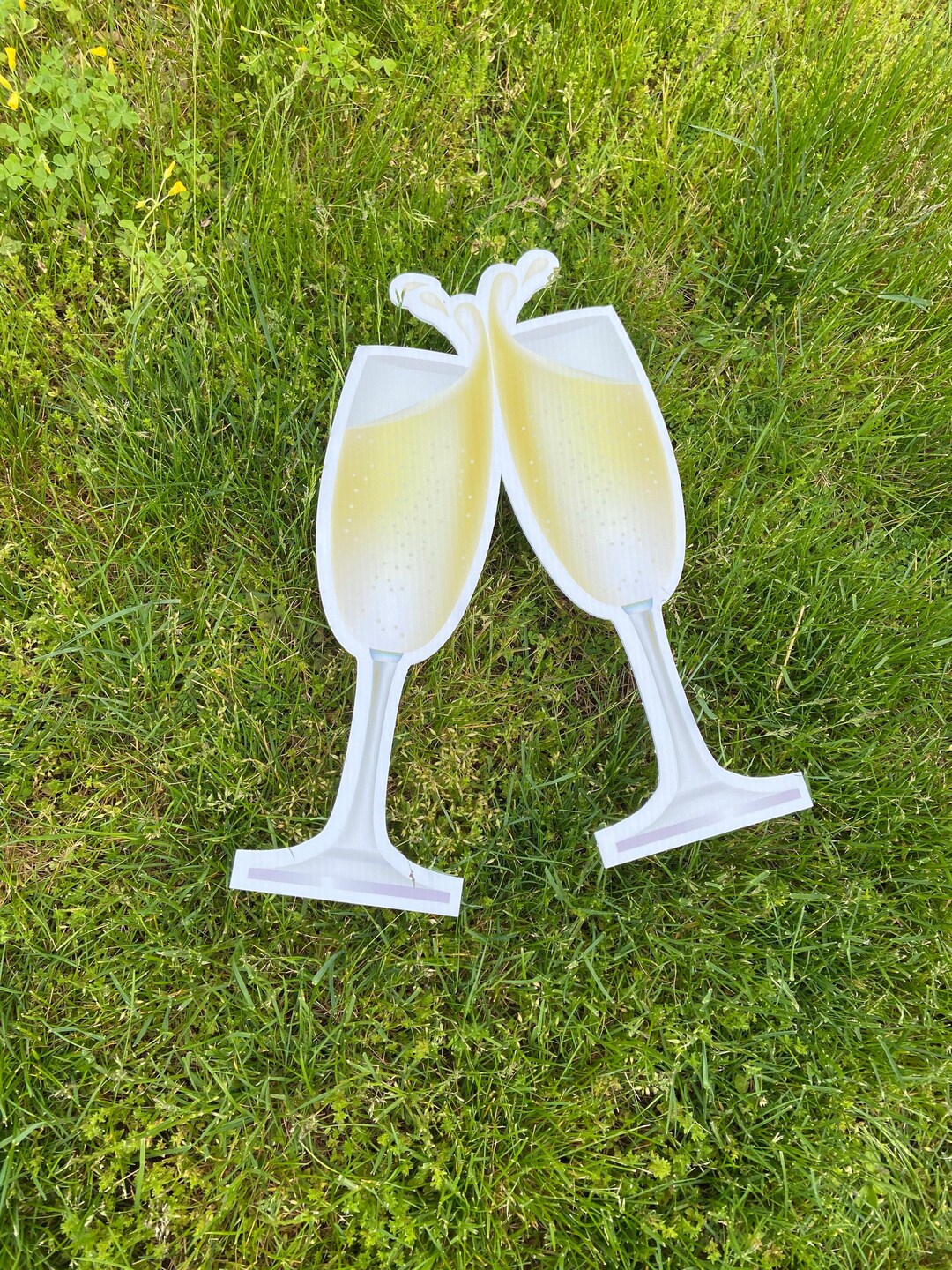 Lawn Sign - CHAMPAGNE GLASSES - Etsy