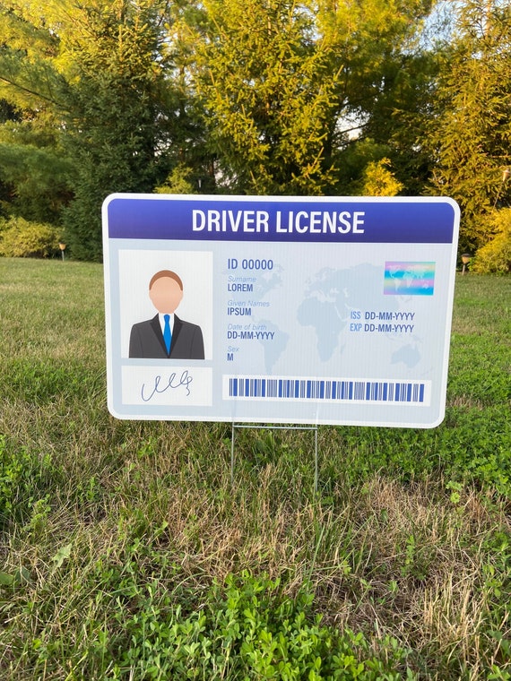 Lawn Sign Drivers License | Etsy