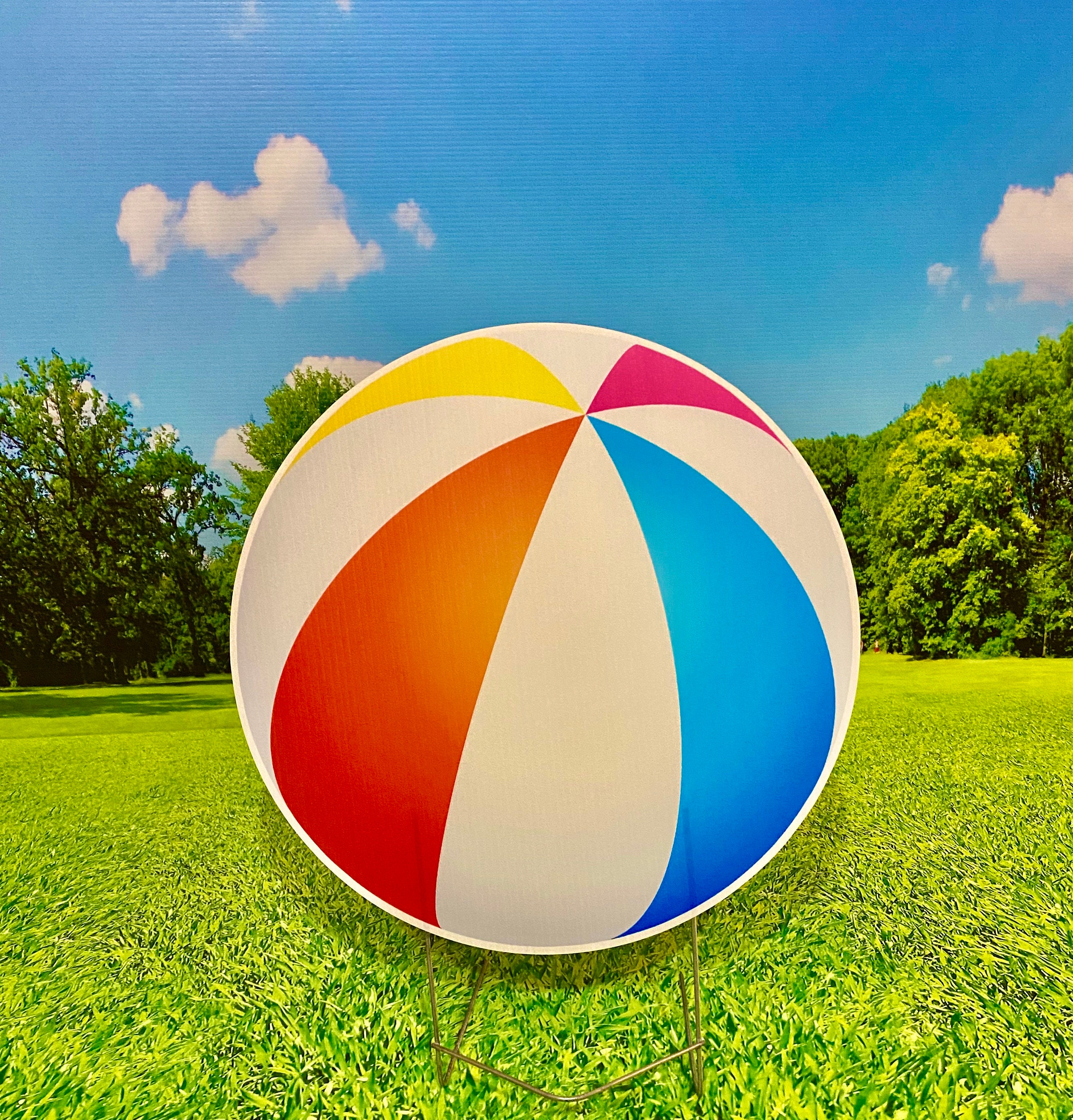 Lawn Sign - Beach Ball - Etsy
