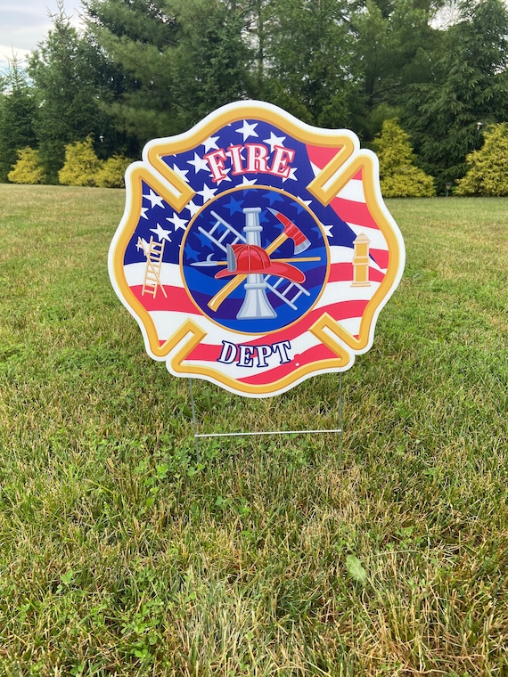 Lawn Sign Fire Department | Etsy