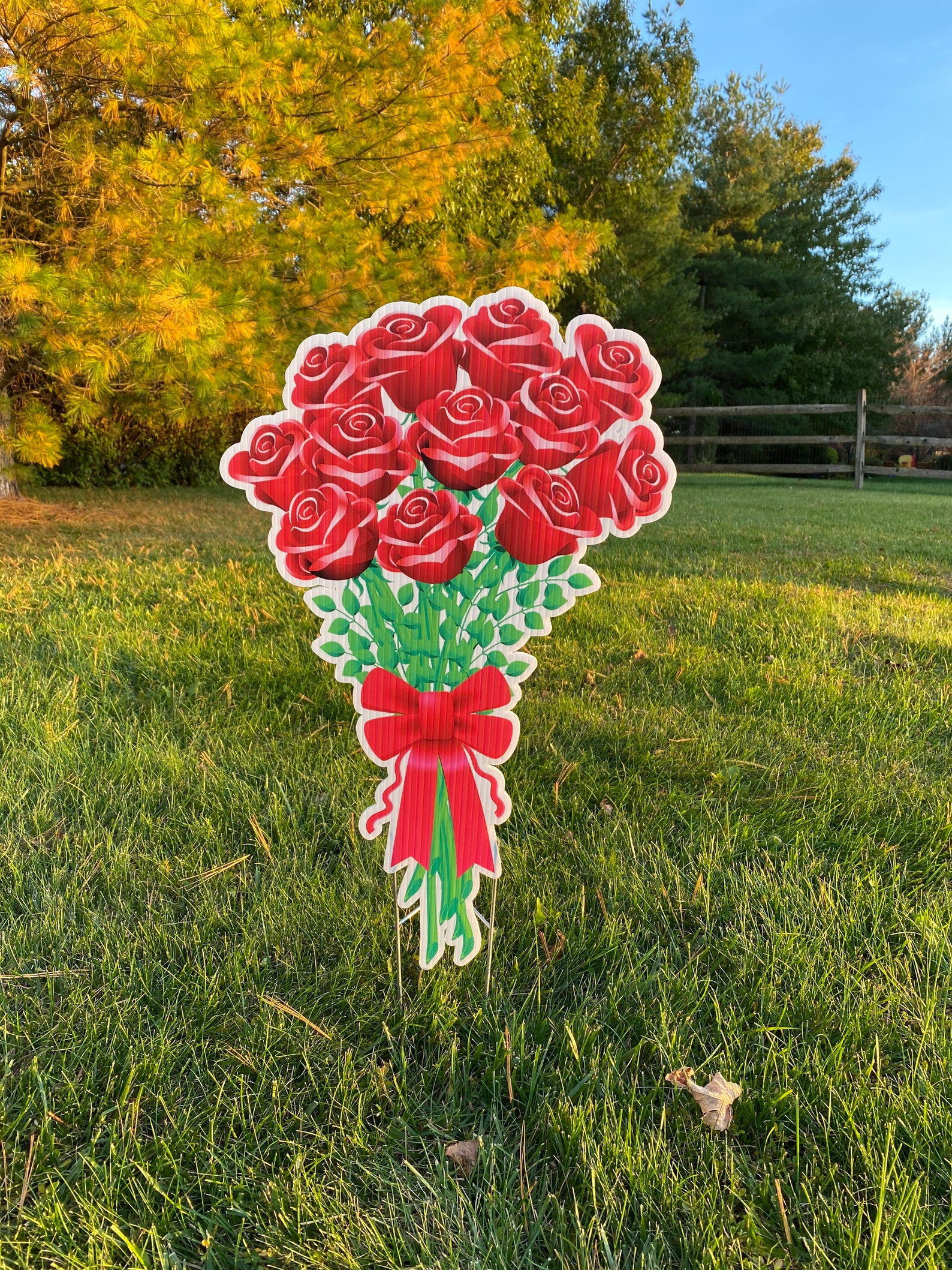 Lawn Sign - Dozen Roses - Etsy