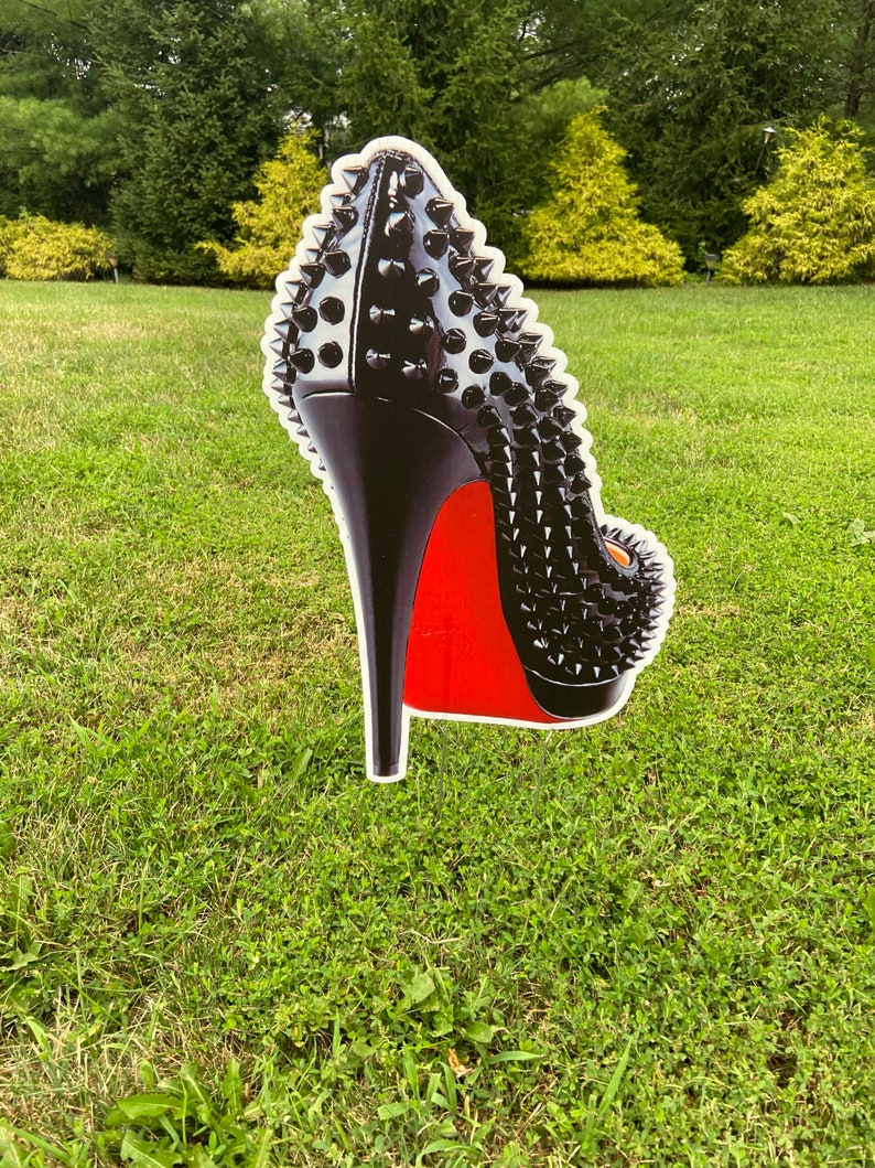 Lawn Sign - High Heel Shoe With Spikes - Etsy