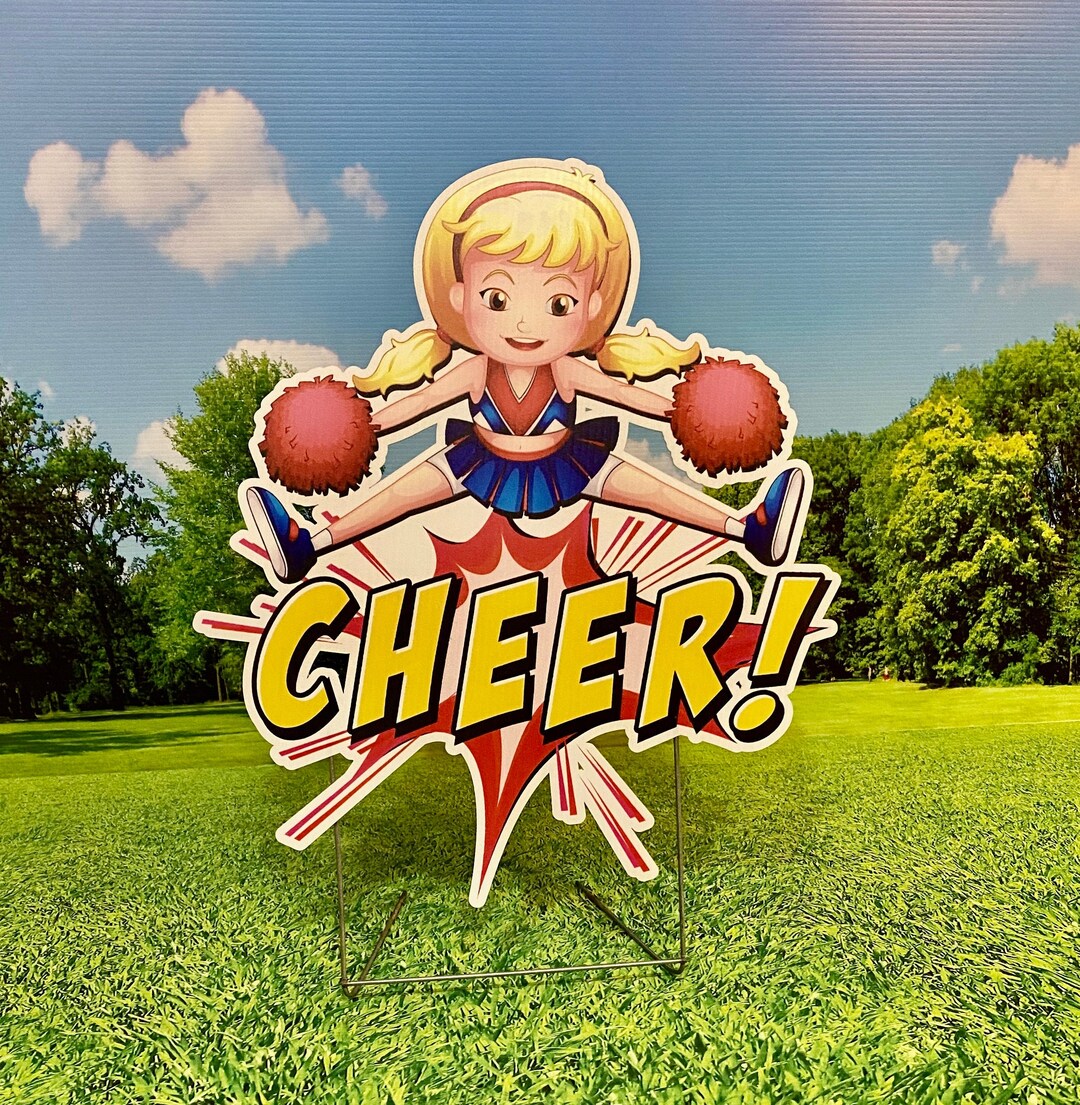 Lawn Sign - Cheer Girl - Etsy