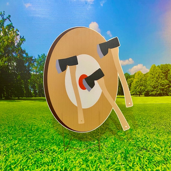 Lawn Sign Axe Throwing | Etsy