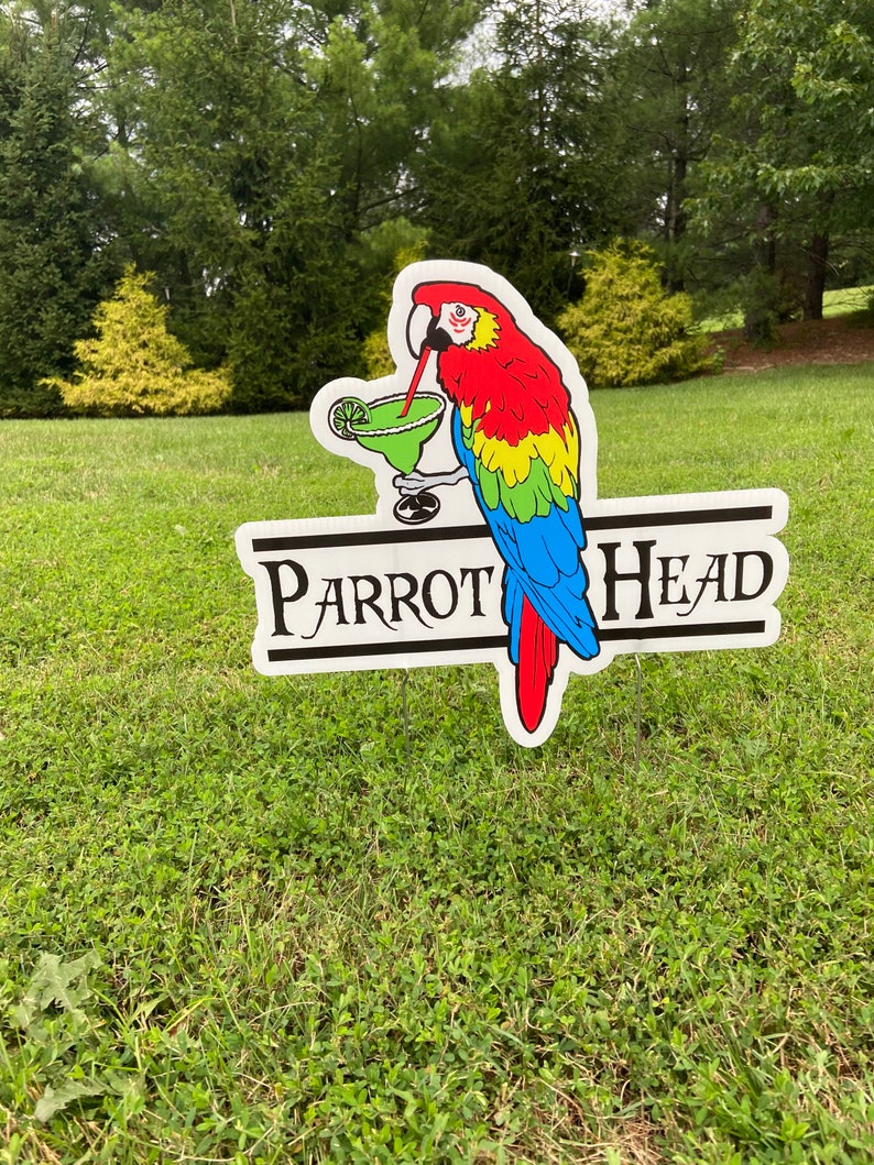 Lawn Sign - Parrot Head - Etsy