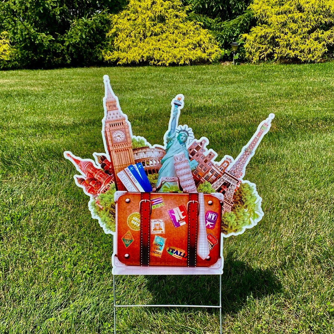 Lawn Sign - Travel Landmarks - Etsy