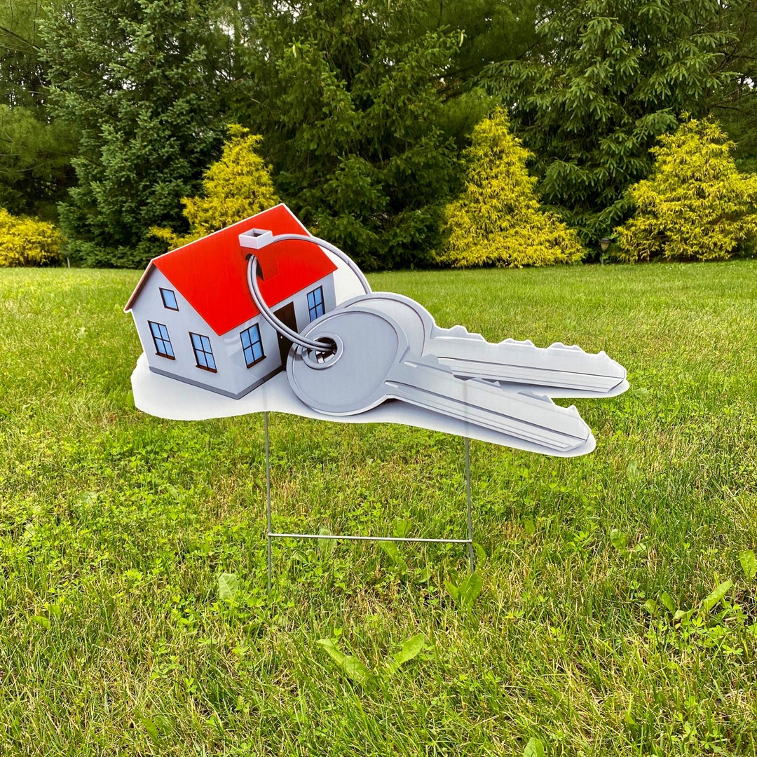 Lawn Sign - Red House Keys - Etsy