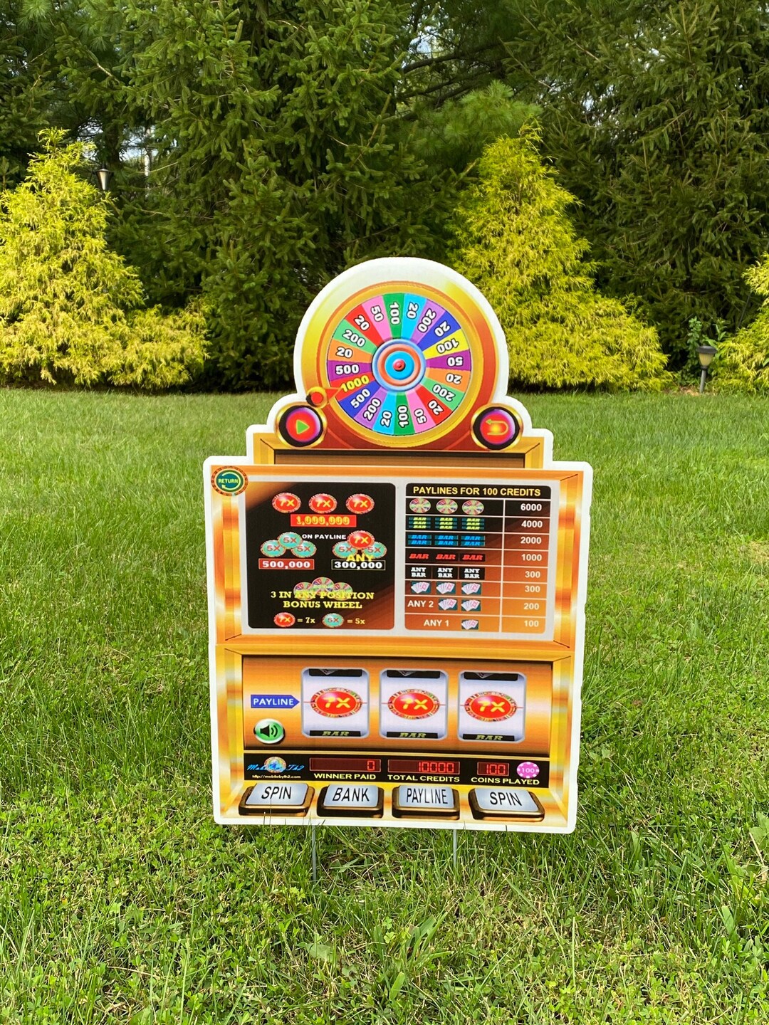 Lawn Sign - Slot Machine - Etsy