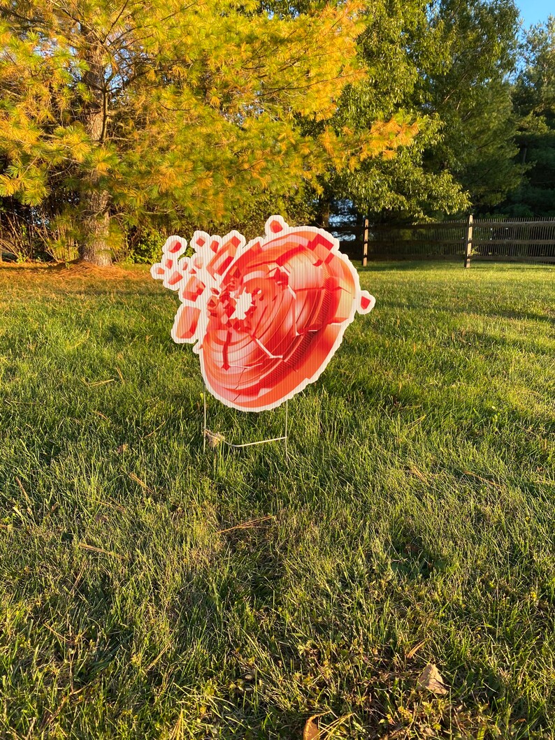 Lawn Sign Busted Clay Target - Etsy