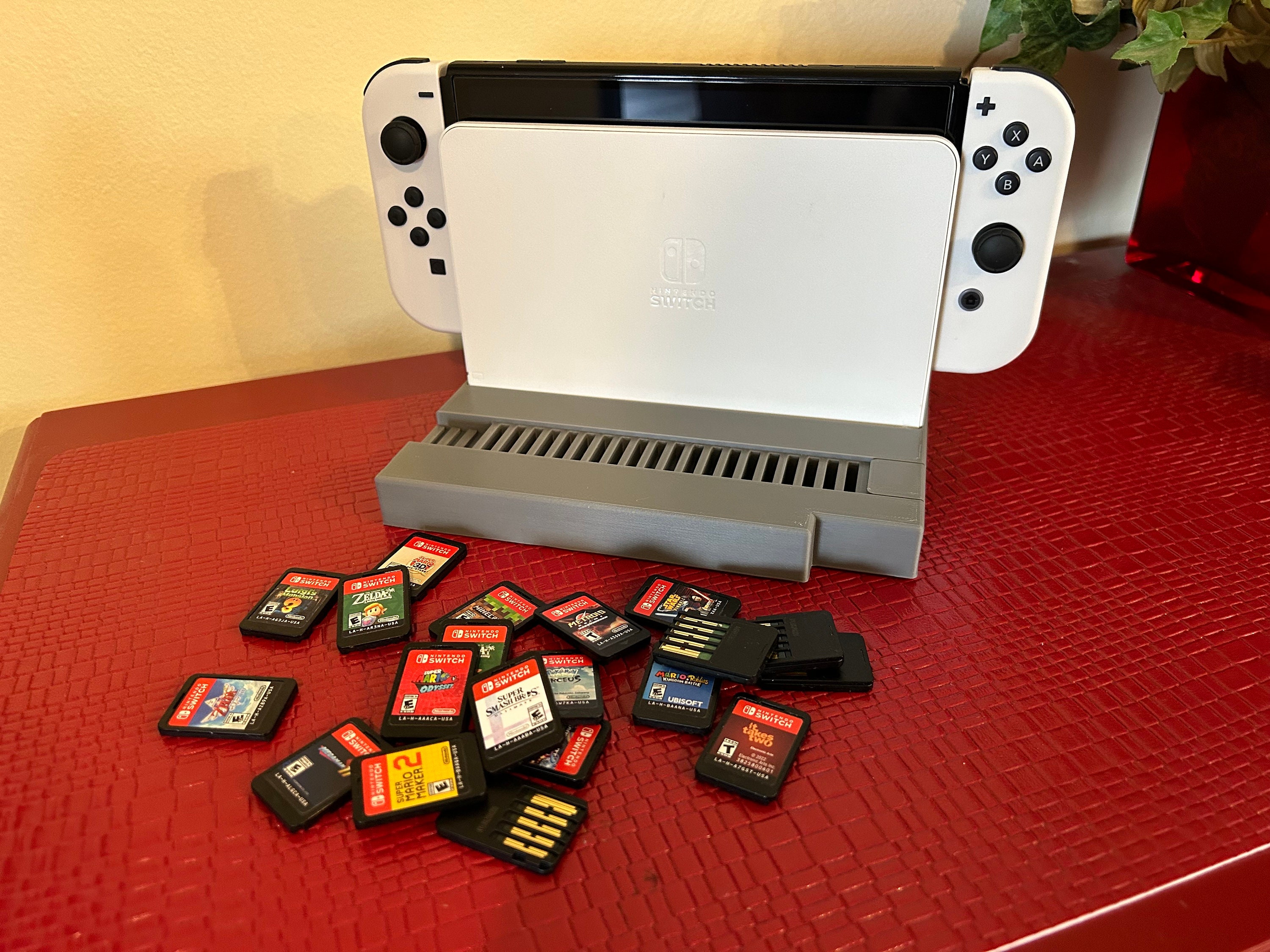 Nintendo Switch Stand and Cartridge Holder, OLED, Retro NES Cart Style ...