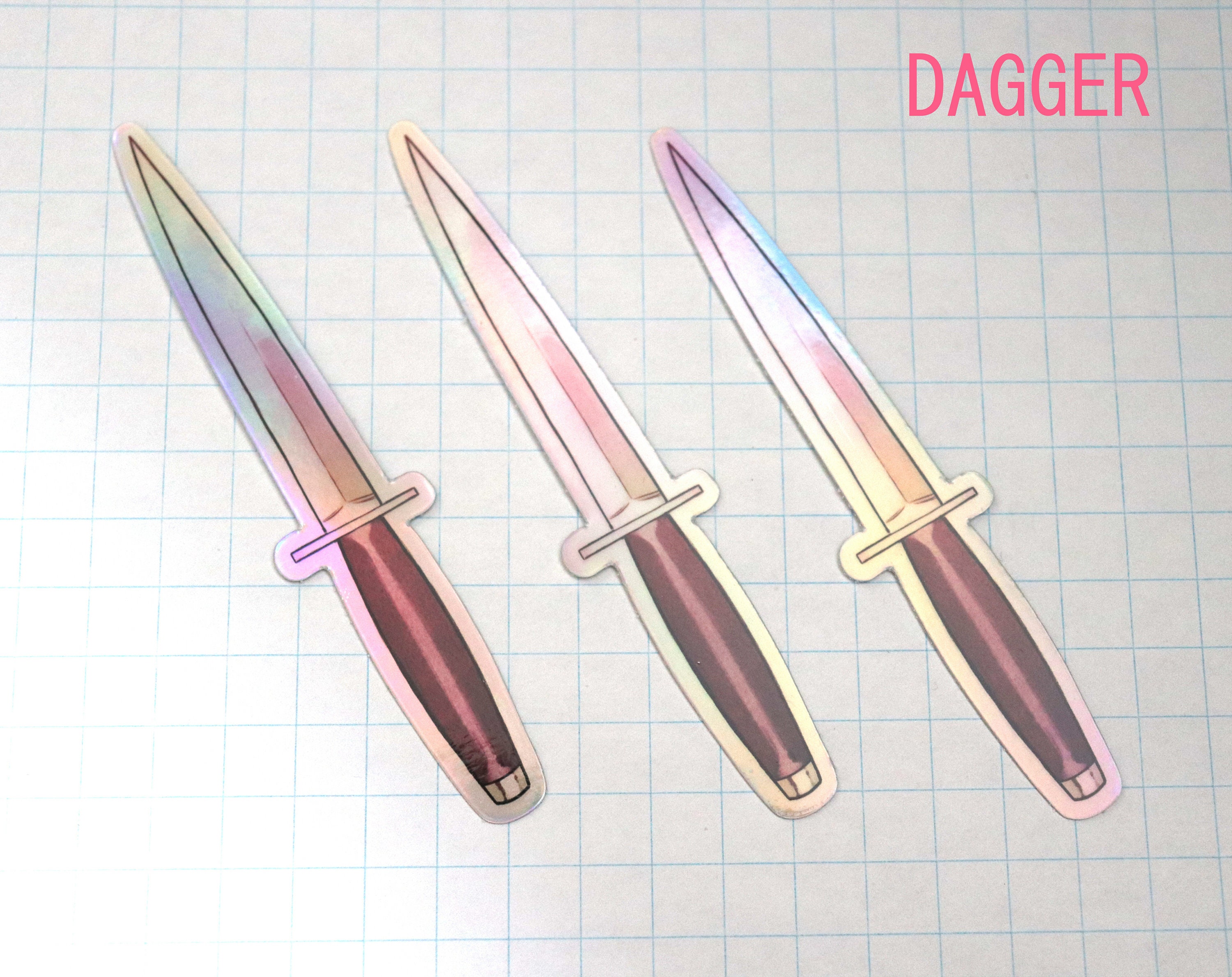 Holographic Knife Stickers Buy Individually or as a Set - Etsy Canada
