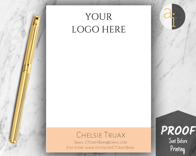 Custom Business Notepad Personalized Logo Notepad Add Logo - Etsy