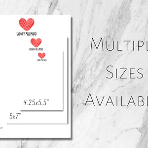 Custom Heart Notepad Personalized Name With Heart Notepad Personalized ...