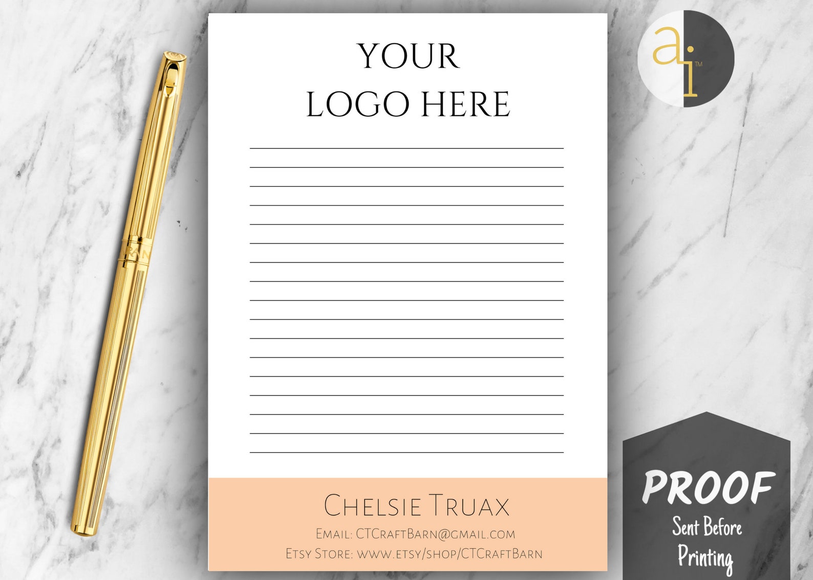 Custom Business Notepad YOUR LOGO Personalized Small - Etsy