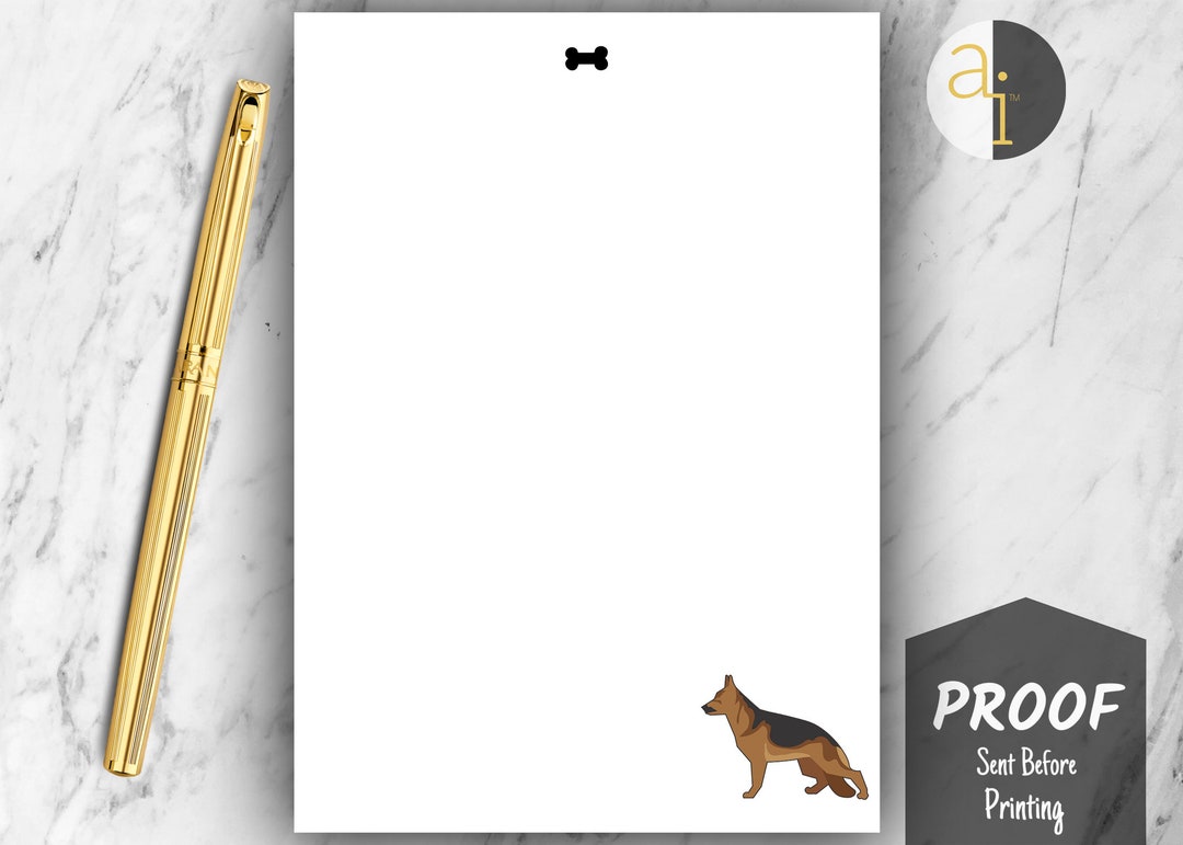 German Shepherd Notepad Custom German Shepherd Gift - Etsy