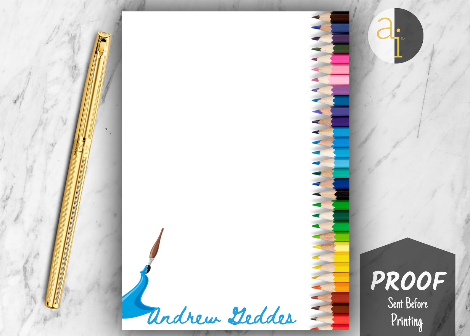 Personalized Art Teacher Notepad Custom Art Gift Gift for | Etsy