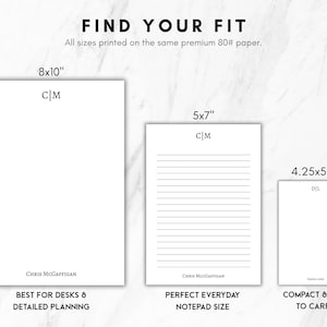 Professional Notepad With Initials and Name Personalized Monogram ...