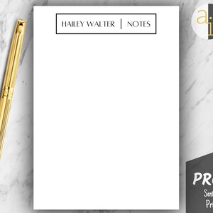 Professional Notepad With Name Custom Business Notepad Minimalist ...