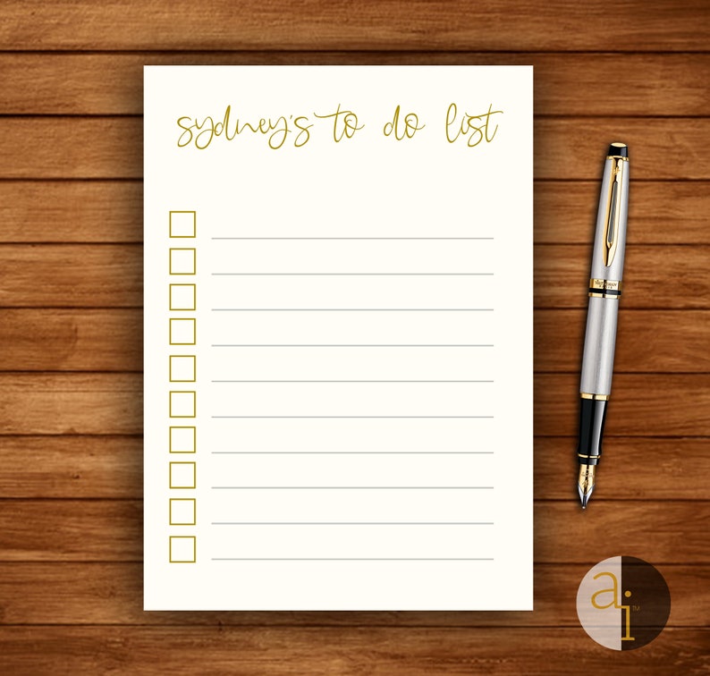 Personalized To Do List Notepad Custom To Do Notepad | Etsy