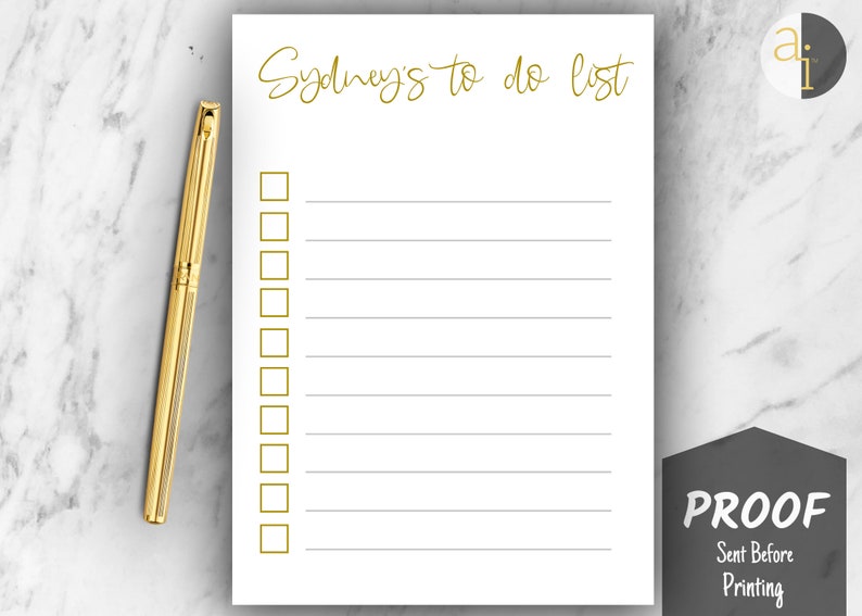 Personalized To Do List Notepad Custom To Do Notepad | Etsy