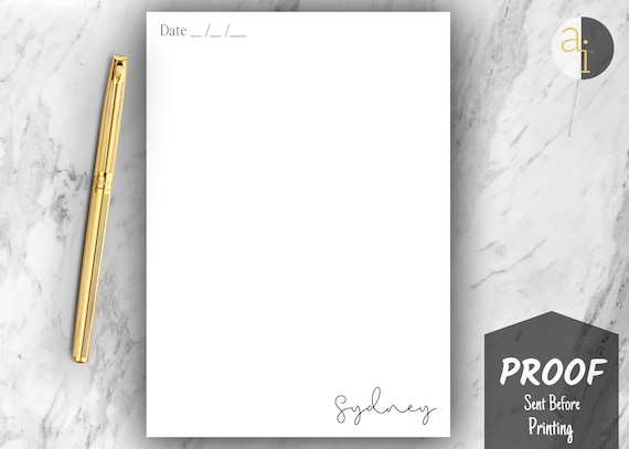 Personalized Notepad Custom Notepad With Date Gift for - Etsy