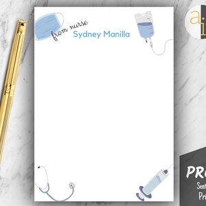 Personalized Nurse Notepad Custom Nurse Gift Gift for Nurse Notepad ...