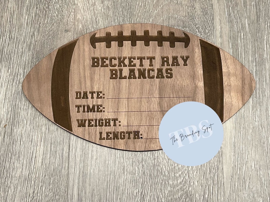 Football Baby Birth Announcement Sign - Football Baby Decor - Hospital ...