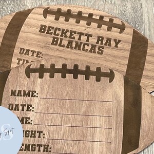 Football Baby Birth Announcement Sign - Football Baby Decor - Hospital ...