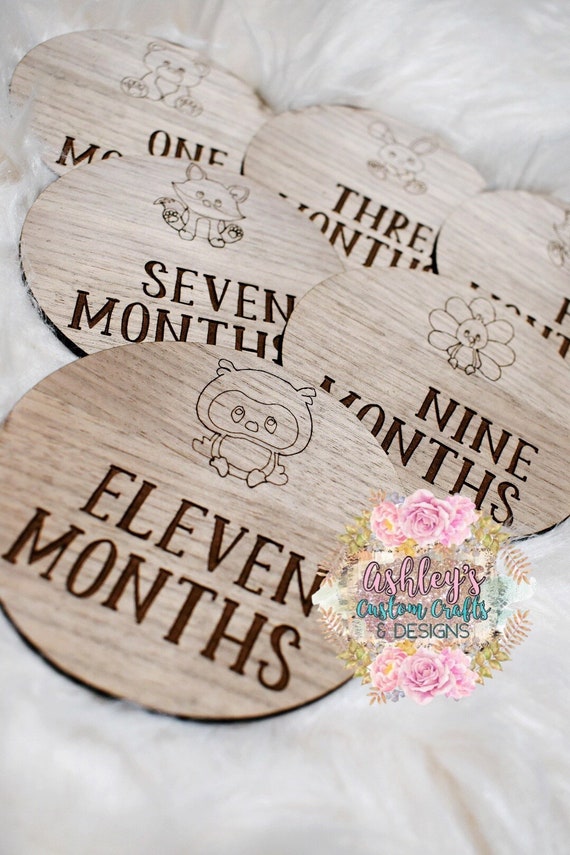 Baby Boy Milestone Tags I Monthly Photo Props I Baby Milestone - Etsy